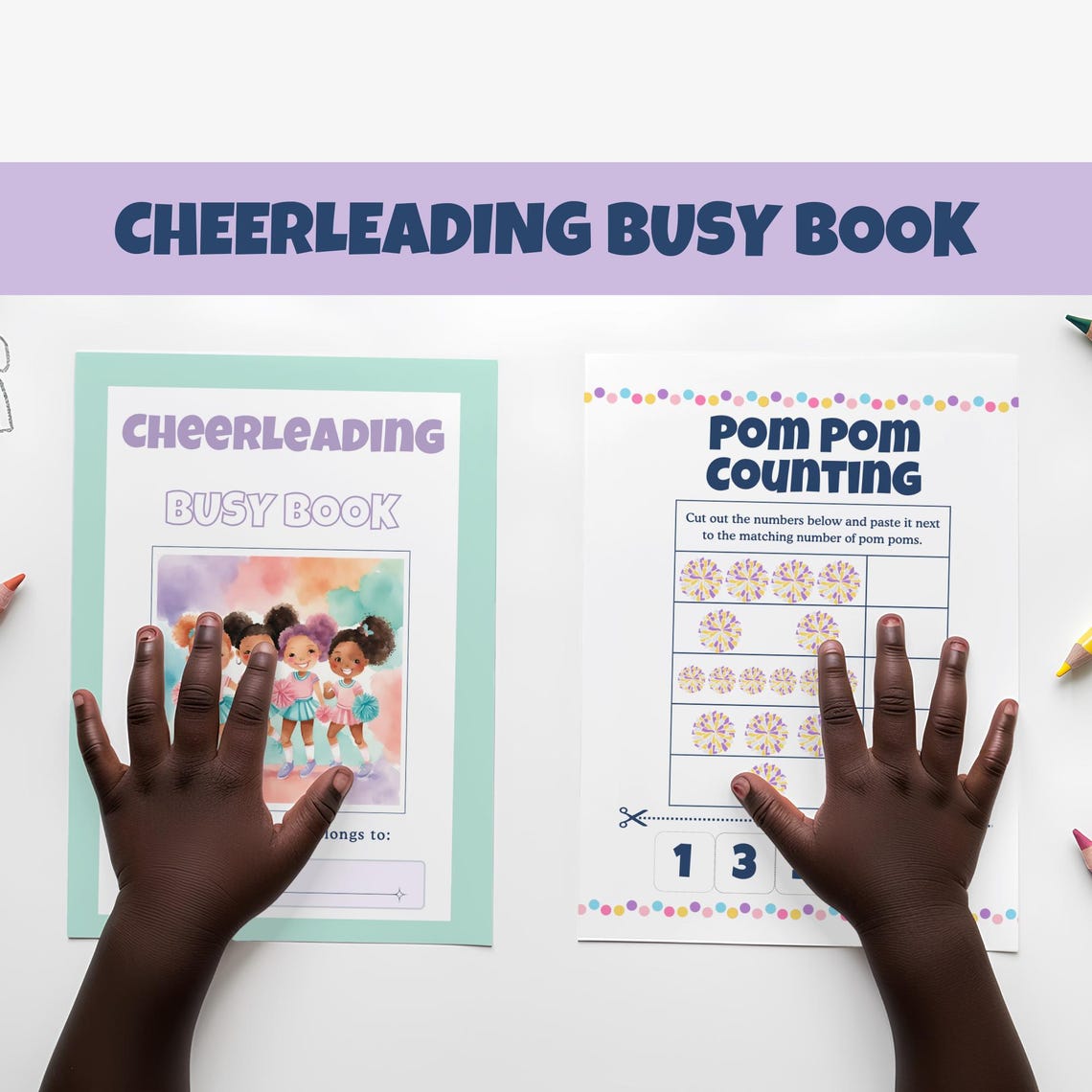 Cheerleading Busy Book, Personalized Quiet Activity Preschool ...