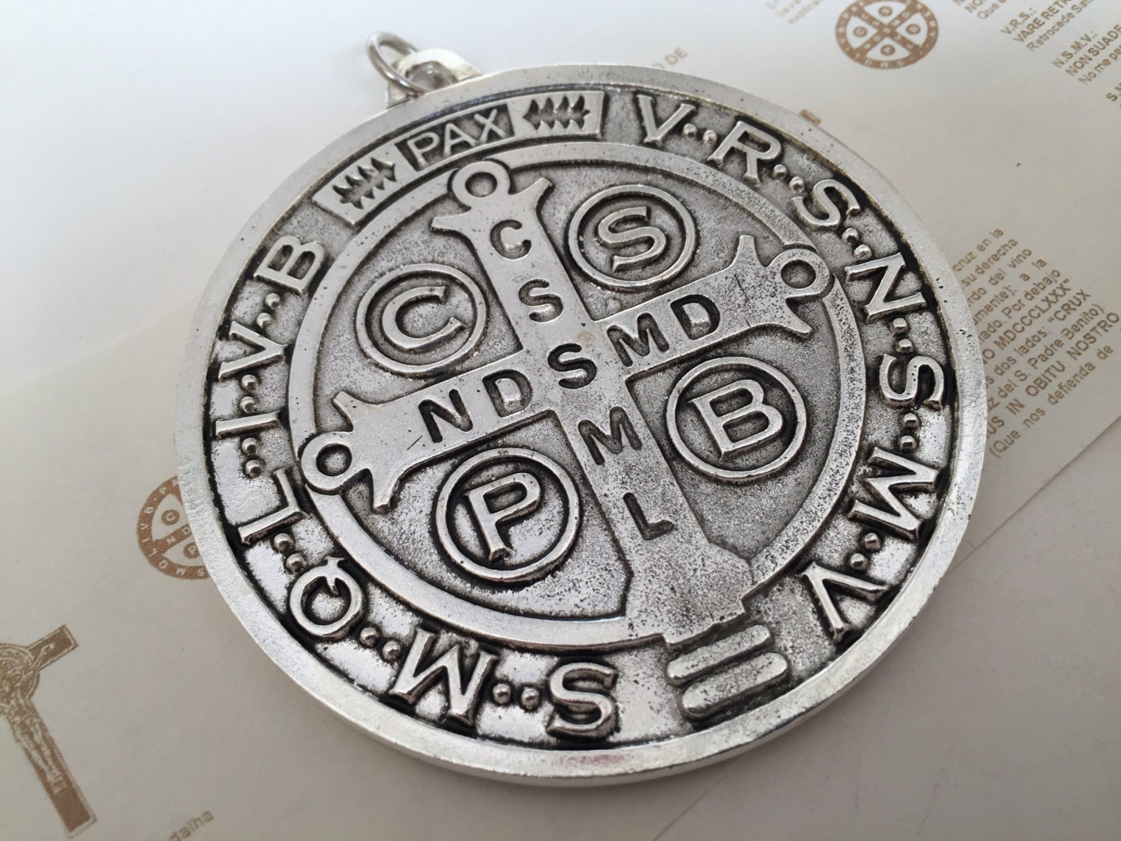St Benedict medal 3 XL / jubilee medal MRT/ medalla con | Etsy