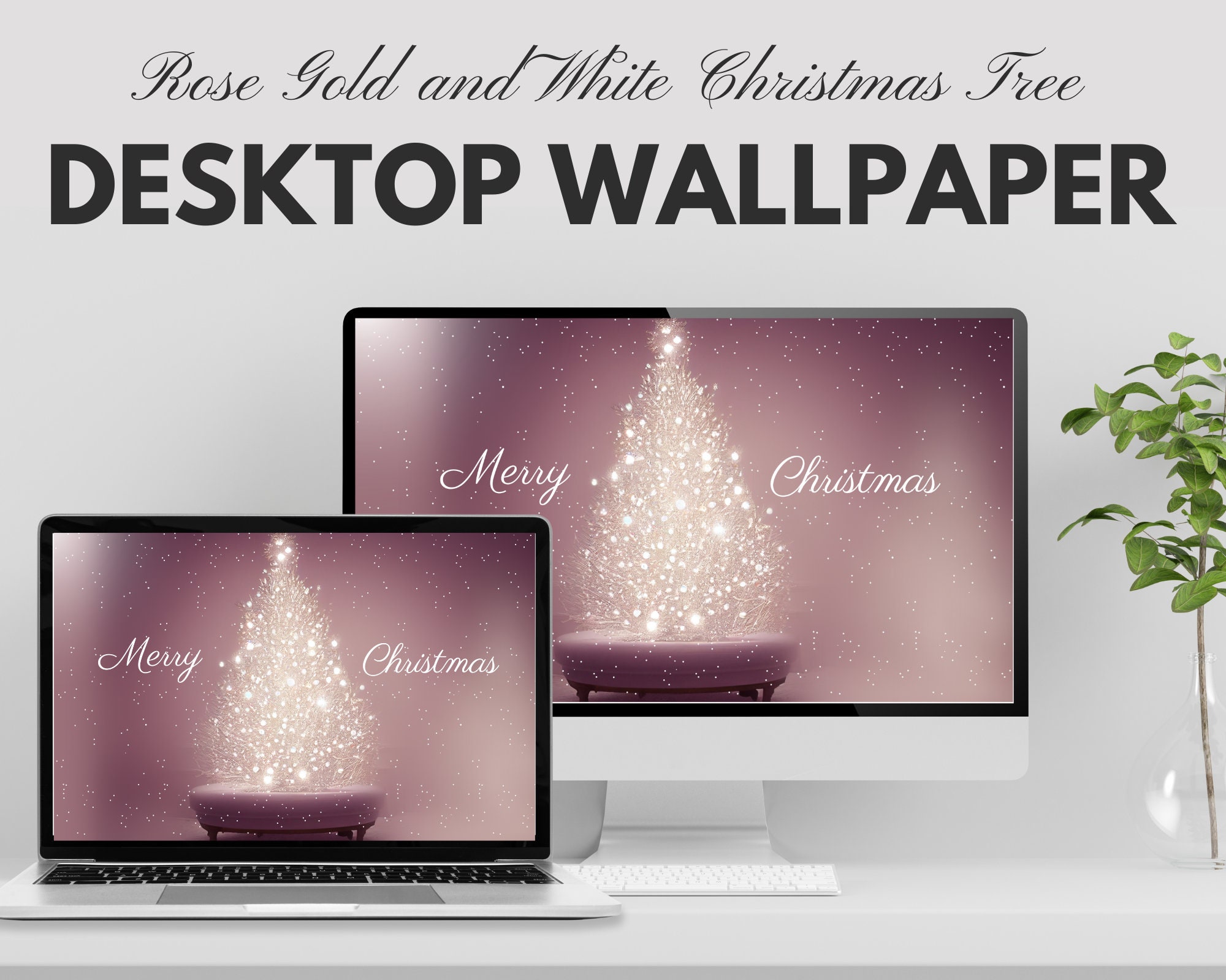 White Christmas Tree Wallpaper