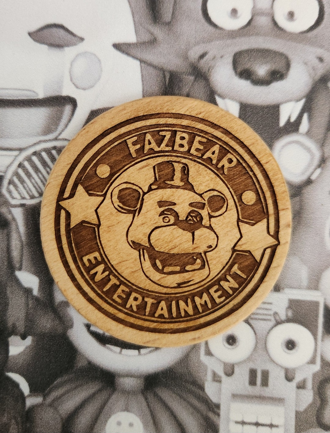 Five Nights at Freddy's Wooden Tokens We Have Freddy, Bonnie, Chica ...