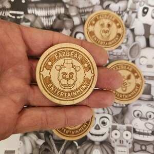 Five Nights at Freddy's Wooden Tokens - We Have Freddy, Bonnie, Chica ...
