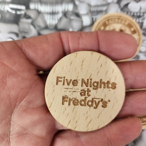 Five Nights at Freddy's Wooden Tokens - We Have Freddy, Bonnie, Chica ...