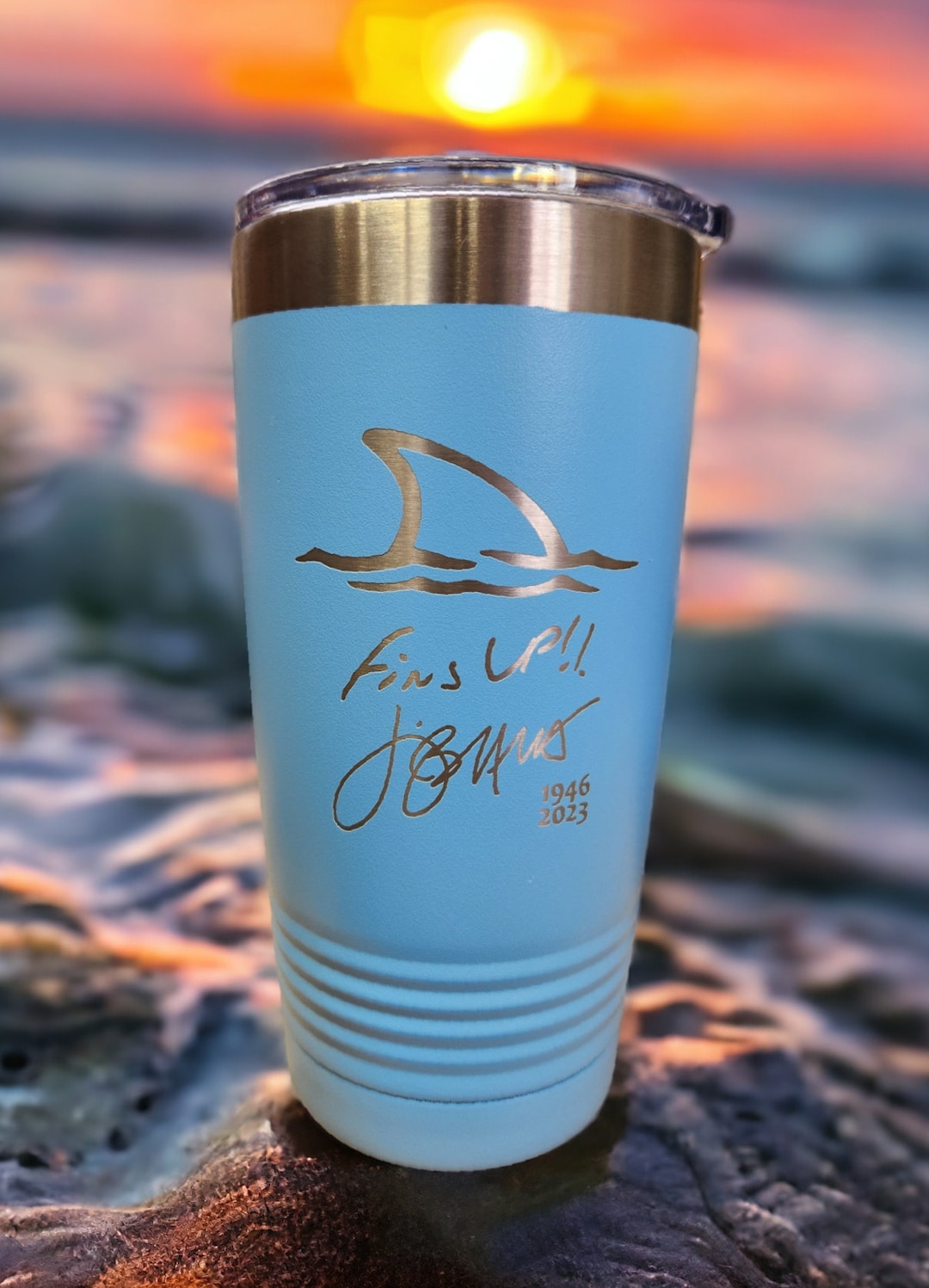 Fins up 20oz Beverage Coffee Tumbler Margaritaville W/ Jimmy's ...