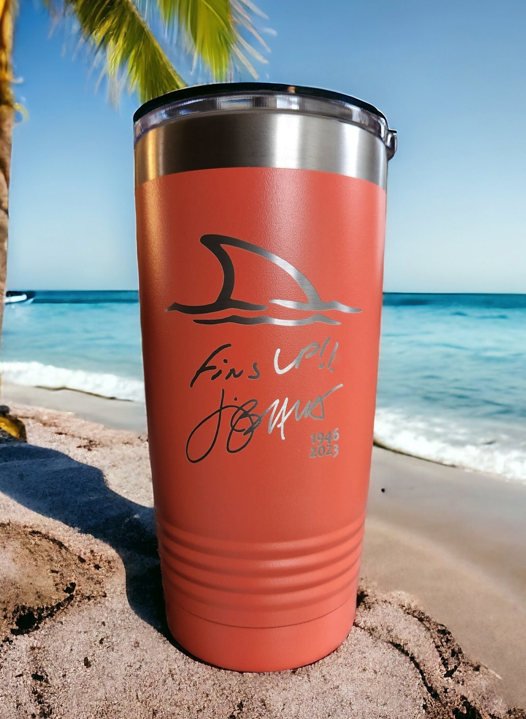 Fins up 20oz Beverage Coffee Tumbler Margaritaville W/ Jimmy's ...