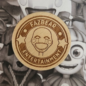 Five Nights at Freddy's Wooden Tokens - We Have Freddy, Bonnie, Chica ...