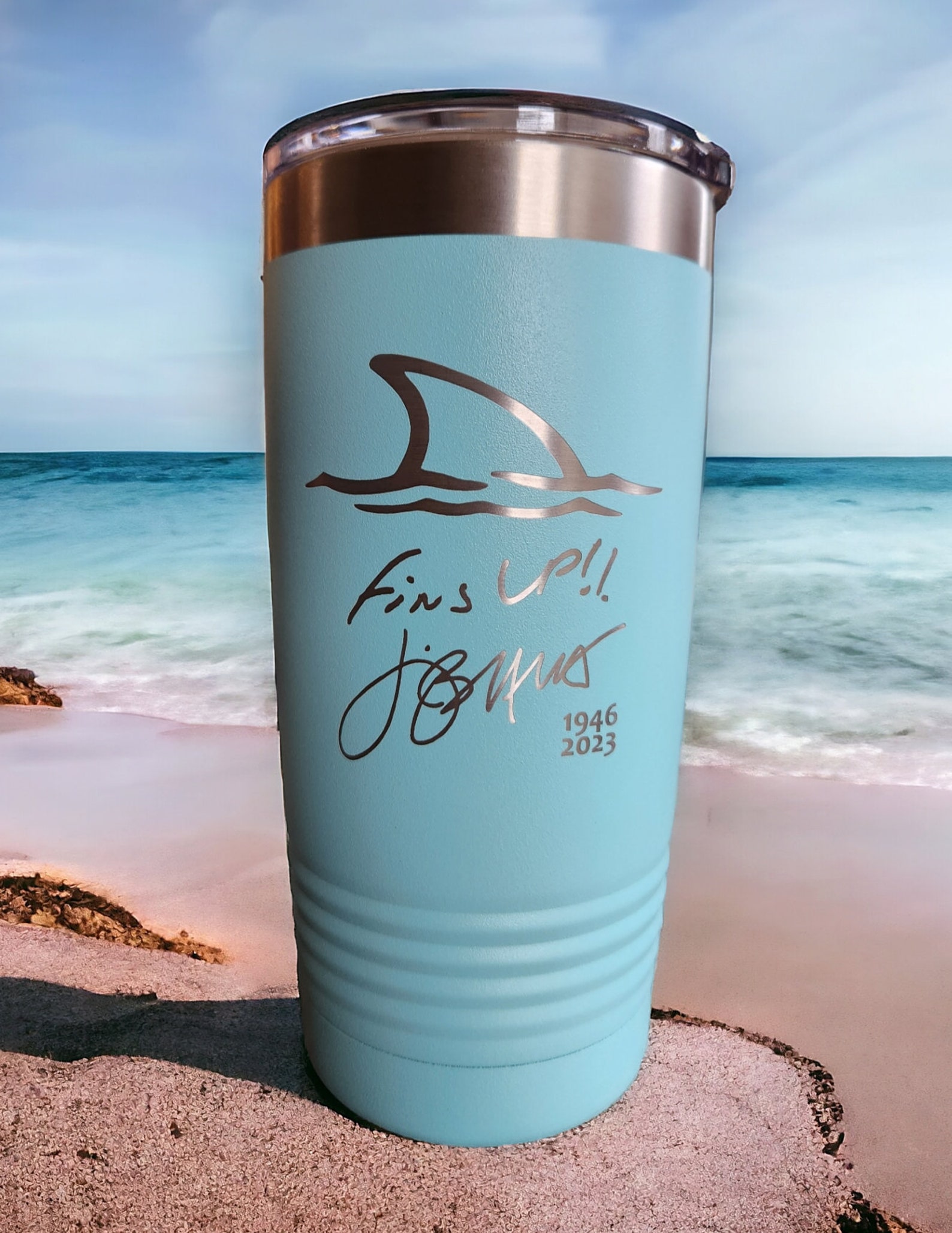 Fins up 20oz Beverage Coffee Tumbler Margaritaville W/ Jimmy's ...