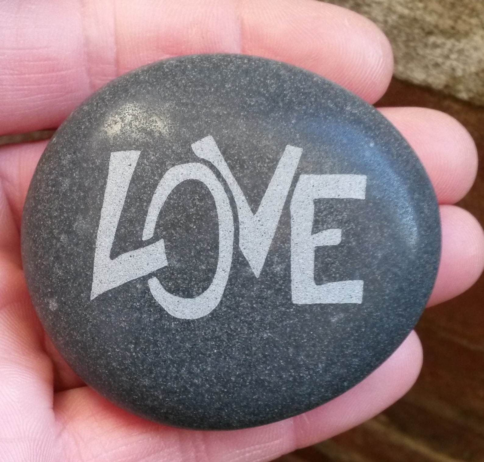 NEW LOVE rocks Laser etched polished stone a gift for your | Etsy
