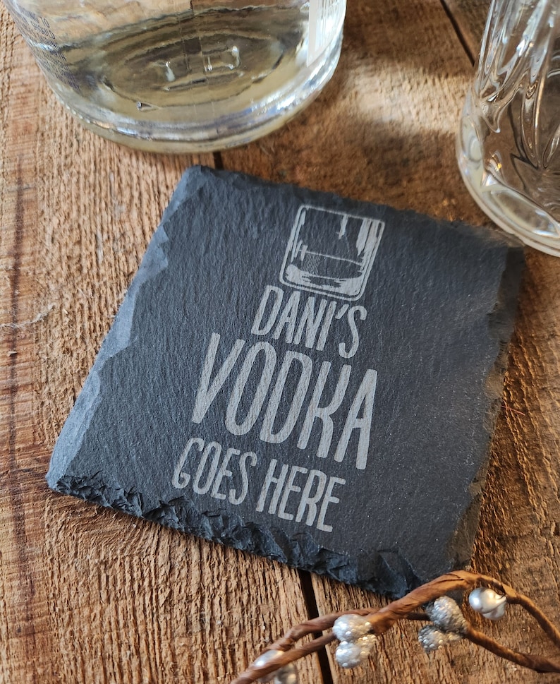 Personalized Custom Slate Drink Coaster, Slate Coaster, Beer, Coffee ...