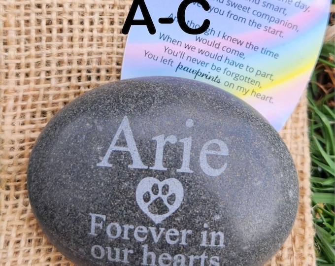 Personalized Pet Memorial Garden Stone Engraved Dog Cat Memorials ...