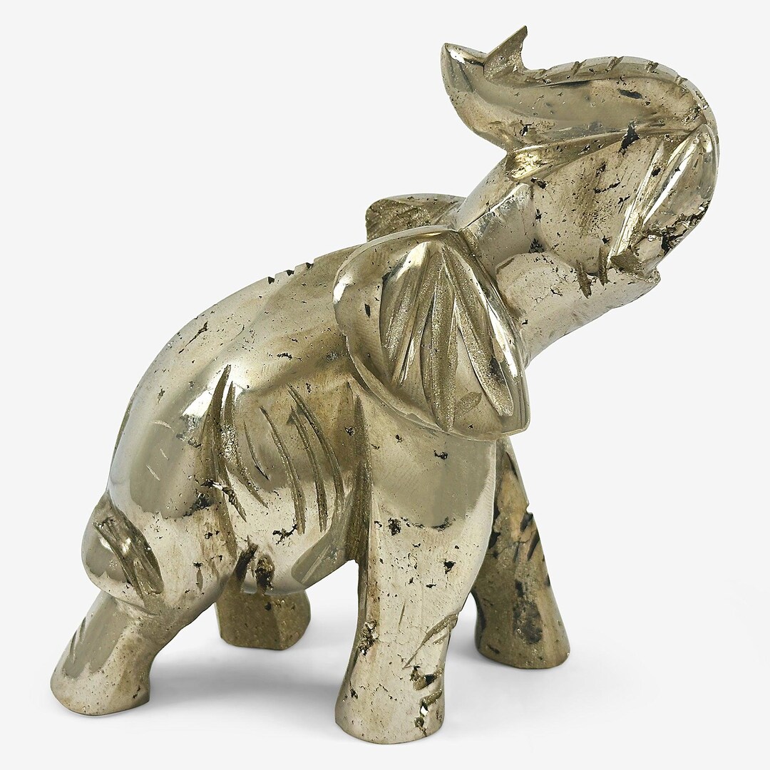Hand-carved Pyrite Elephant Gemstone Animal Carving 2.5 Lb - Etsy