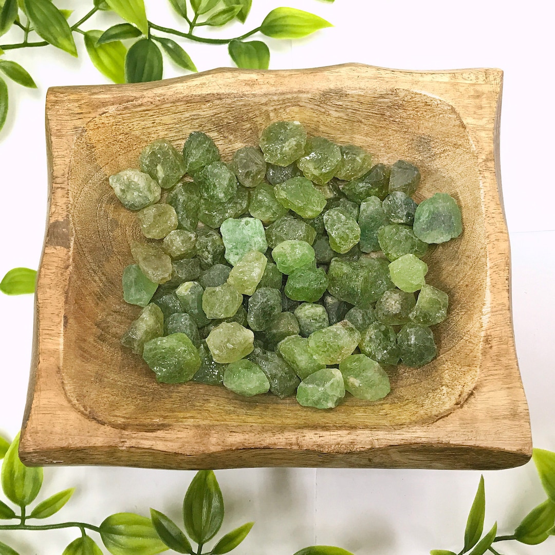 Natural Green Garnet Rough Stone Green Garnet Gemstone Green Garnet Raw ...