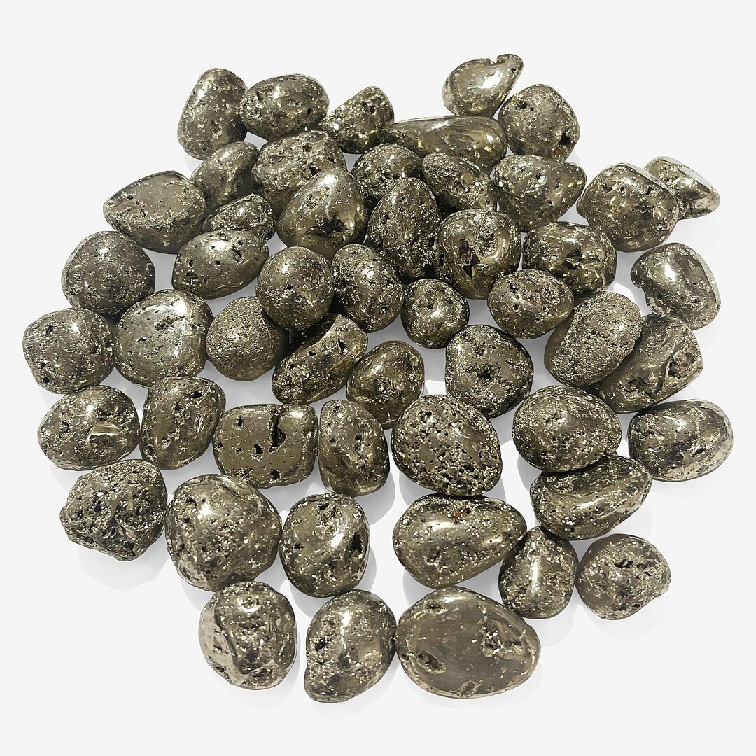 Pyrite Tumbled Stone Gemstone Crystal, Pyrite Gemstone, Pyrite Crystal ...