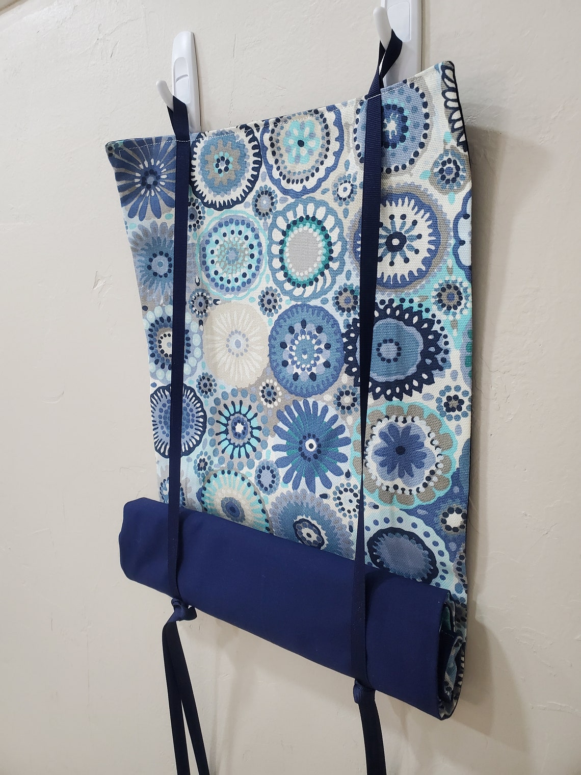 Classroom Door Window Curtain Shades of Blue Circles Boho Roll up ...