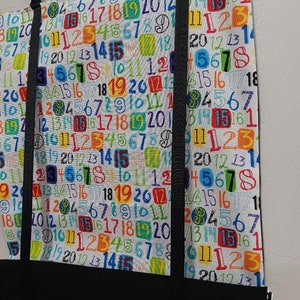 Classroom Door Window Curtain/colorful Numbers 1-20 on White Background ...