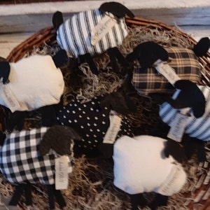 Handmade Sheep Ornies, Set of 7, Farmhouse Tiered Tray Decor - Etsy