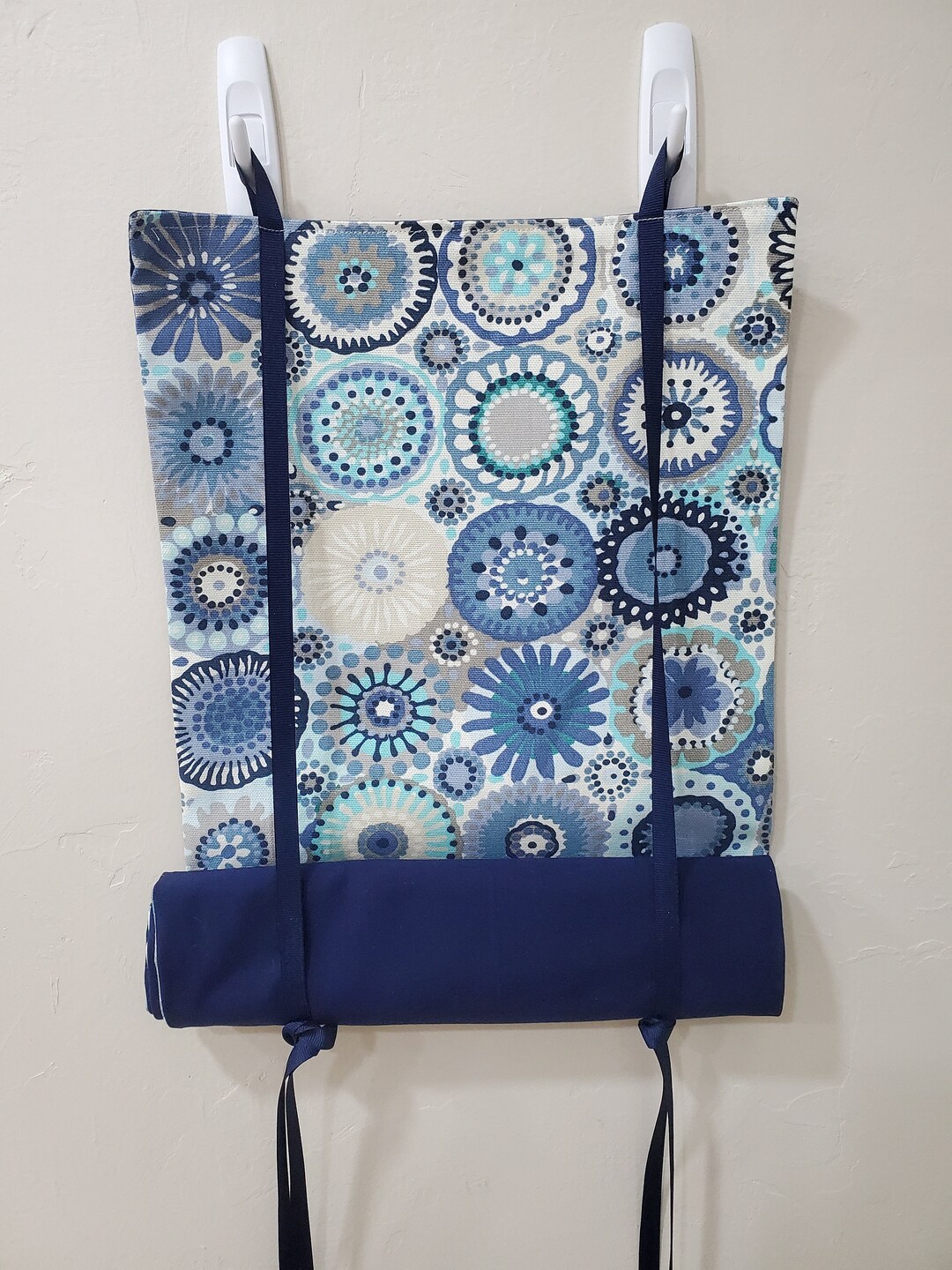 Classroom Door Window Curtain Shades of Blue Circles Boho Roll up ...