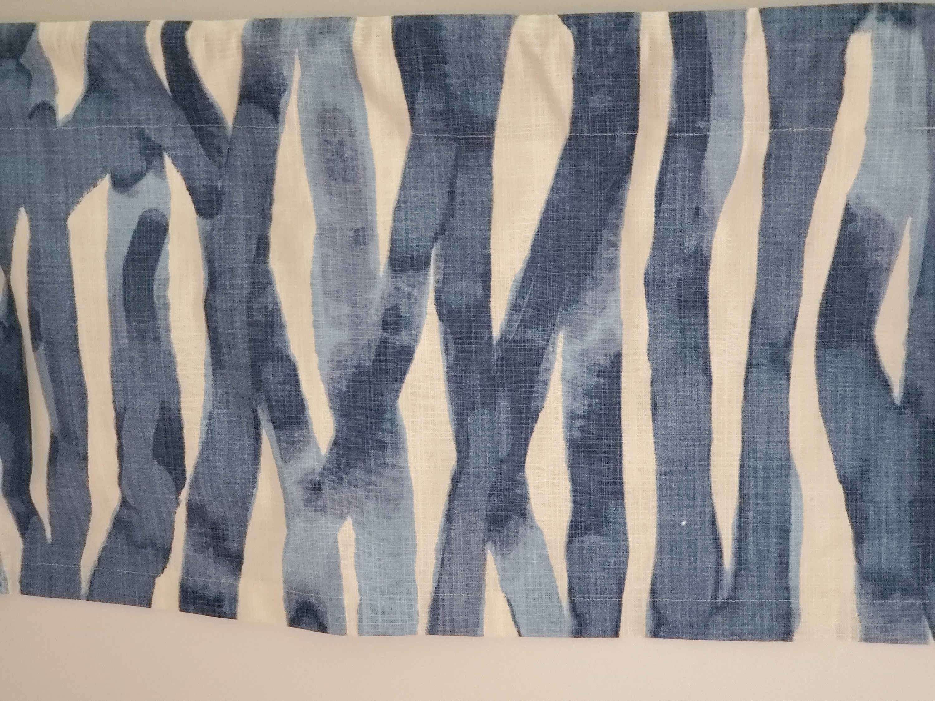 Valance Blue and White Abstract Angela Harris Design Custom | Etsy