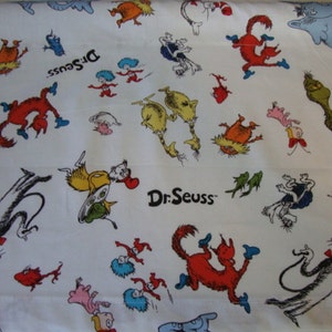 Valance Dr. Seuss Characters on White Background Window Treatment ...