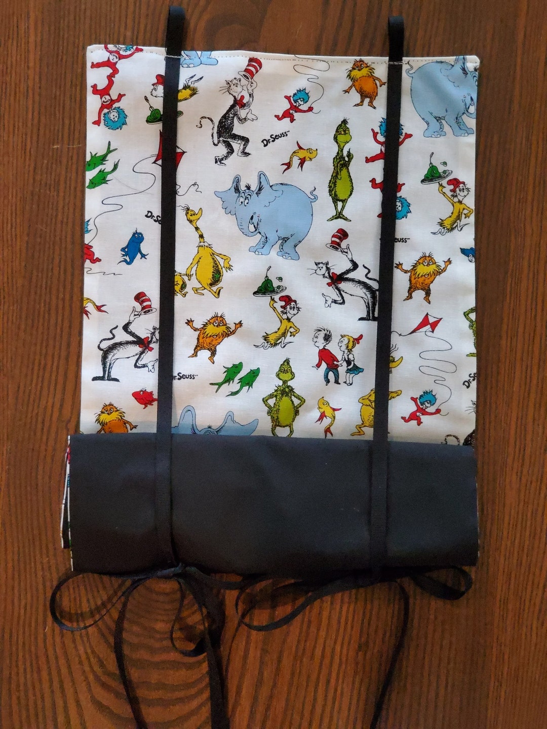 Classroom Door Window Curtain Roll up Dr. Seuss Characters on White ...