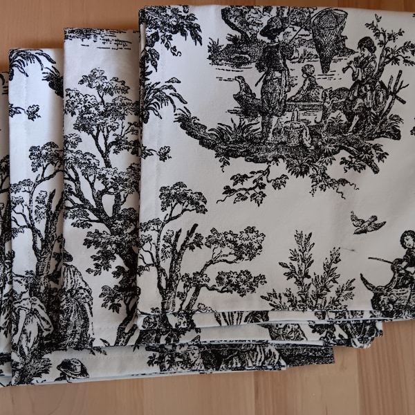 Toile Napkins - Etsy