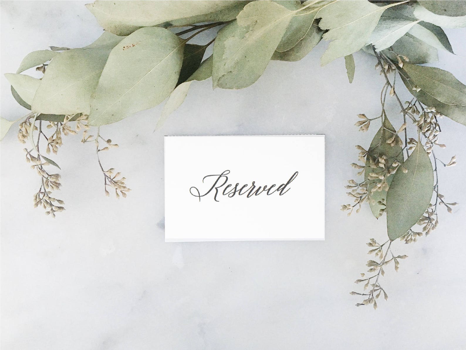Elegant Reserved Table Place Cards PDF Instant Download - Etsy