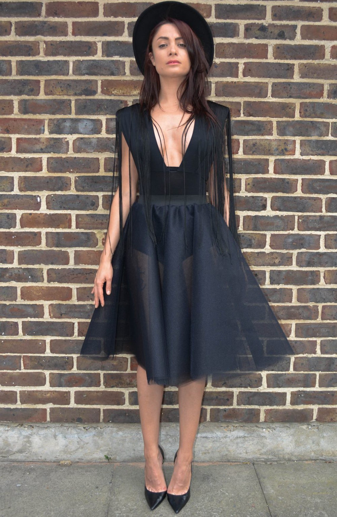 Fringe Body Stretch Fabric Long Fringes Fringe Bodysuit | Etsy