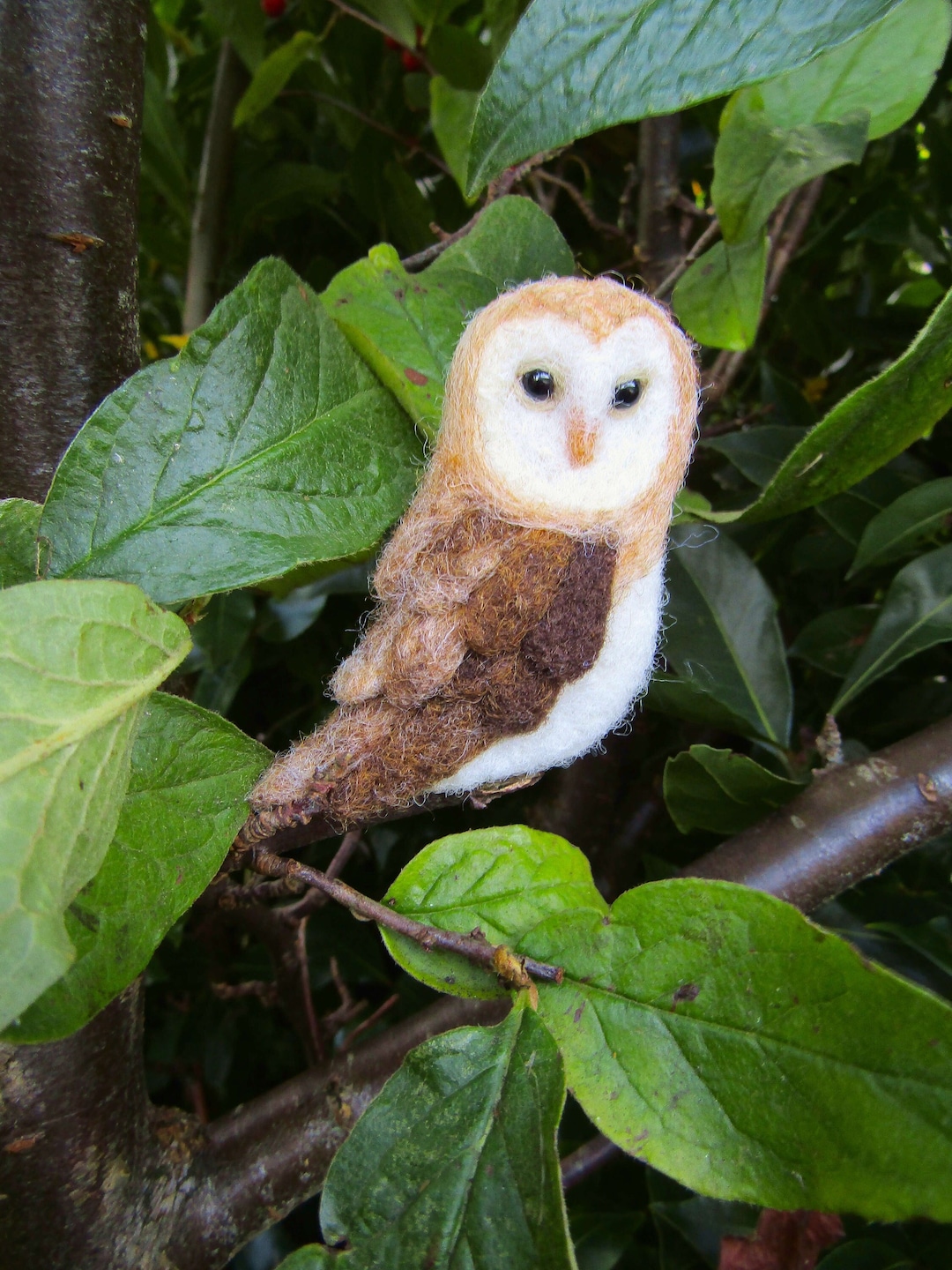 Barn Owl Brooch / Handmade Felt Bird Pin Badge / Gift for - Etsy