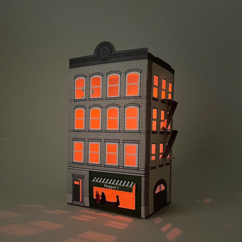 NEW Hopper's Cafe- New-york. Mini Solar Powered Tenement Night Light ...