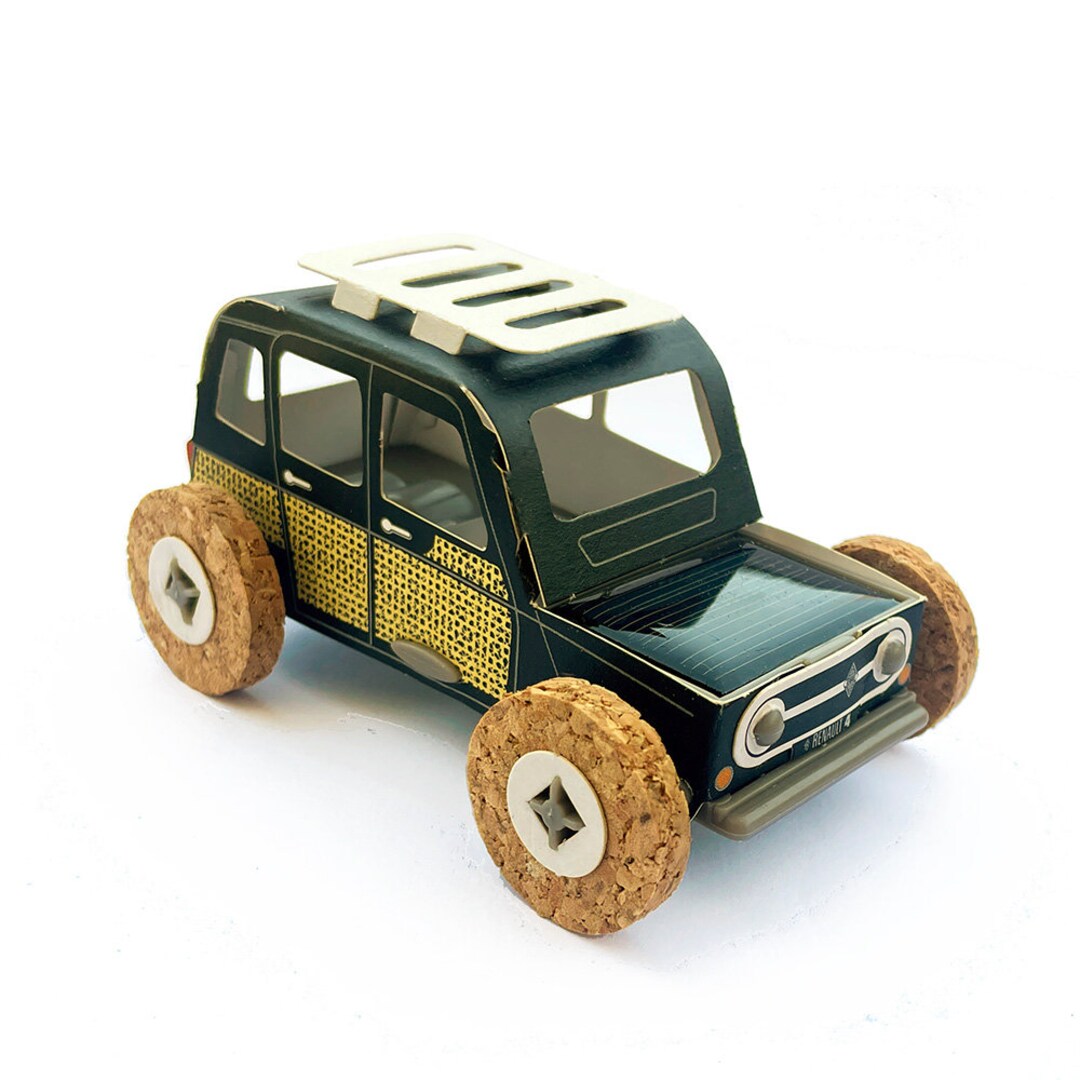 Solar Powered Cardboard Car Toy - Autogami Parisian Renault 4L - Etsy