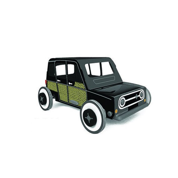 Solar Powered Cardboard Car Toy Autogami Parisian Renault 4L | Etsy