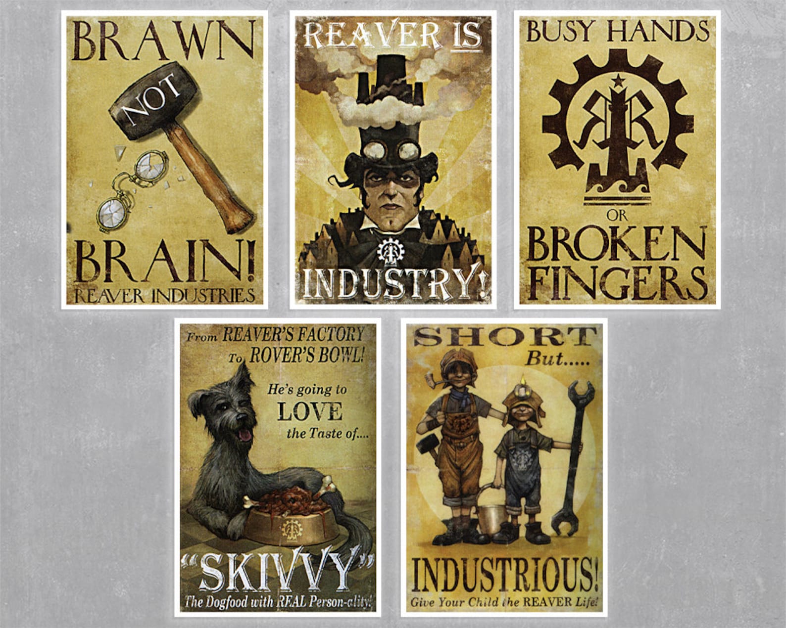 Fable 3 Reaver Industries Posters Set of 5 | Etsy