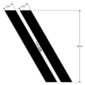 Universal Fit 3" Hash Mark Fender Stripes for Any Car or Truck 2 Pair ...