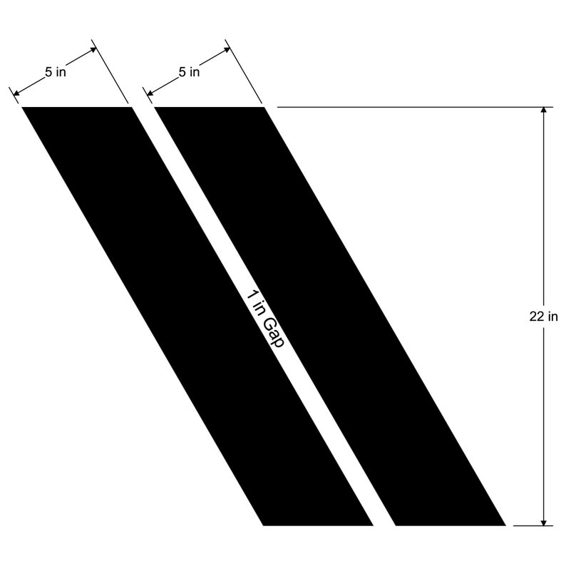 Universal Fit 5 Hash Mark Fender Stripes for Any Car or - Etsy