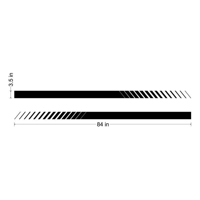 Faded Rocker Panel Racing Stripes for Ford Mustang 3M Vinyl Decal Kit ...