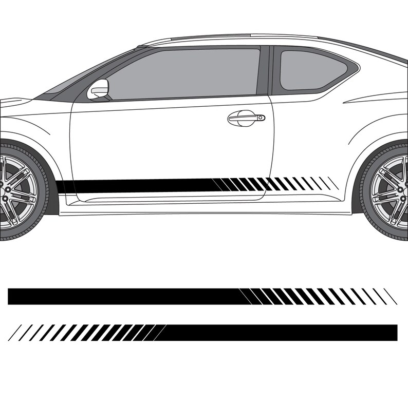 Faded Rocker Panel Racing Stripes for Scion Tc or FR-S 3M - Etsy