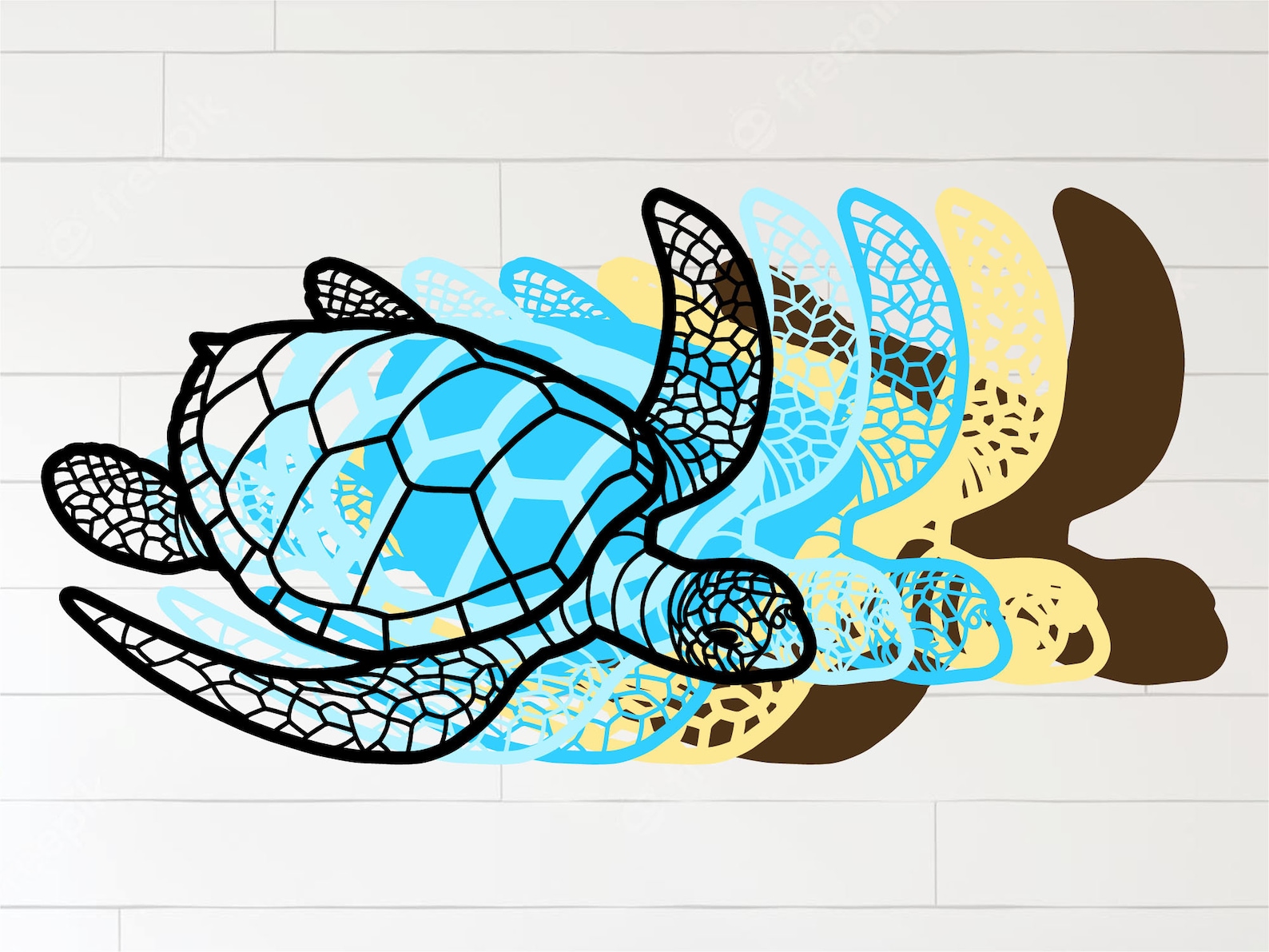 3D Layered Sea Turtle SVG Cut File Design for Cricut - Etsy Canada