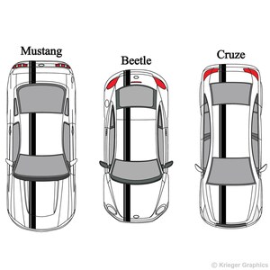 Universal Fit 3M Vinyl Single Offset Racing Stripes for Any Car or ...