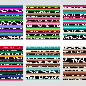 Cow Print Mexican Serape Digital Paper Seamless Stripes Pattern ...