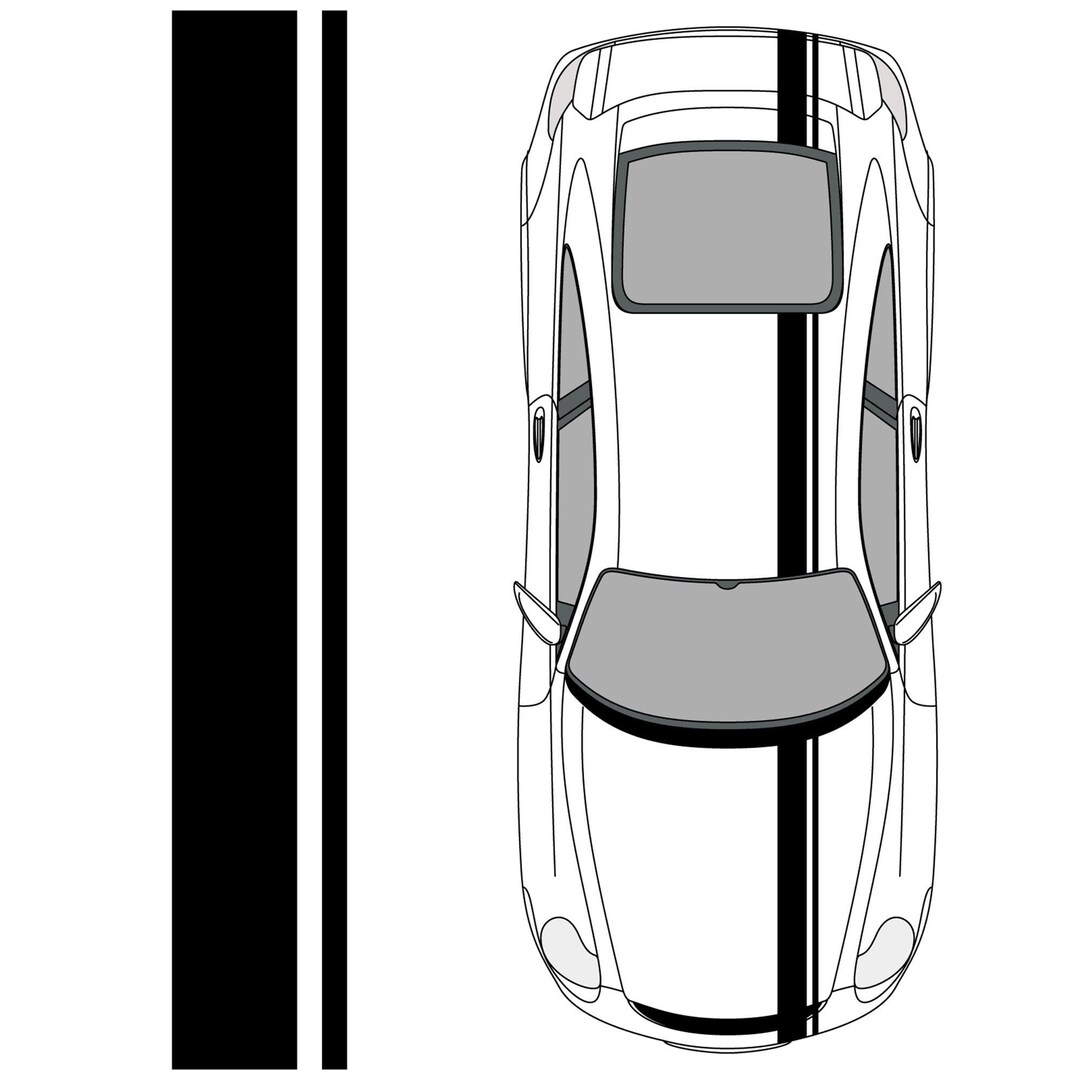 Single Offset Rally Racing Stripes for Porsche 911 or 718 3M Vinyl ...