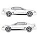 Faded Rocker Panel Racing Stripes for Ford Mustang 3M Vinyl Decal Kit ...