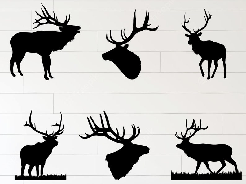 Elk Antlers SVG Vector Clipart Bundle Cut Files for Cricut - Etsy