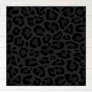 Leopard Print Digital Paper Printable Background Black on Black ...