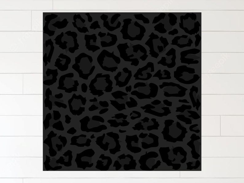 Leopard Print Digital Paper Printable Background Black on - Etsy