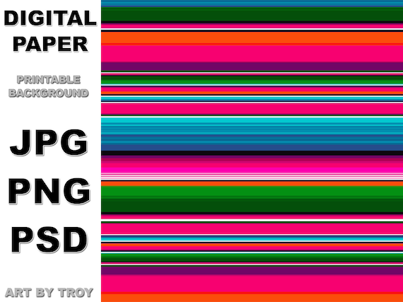 Mexican Serape Digital Paper Western Striped Printable - Etsy