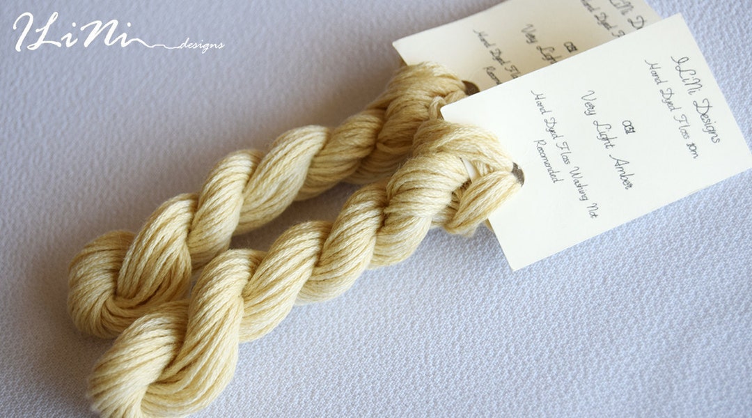 Hand Dyed Cotton Thread / Floss 6 Strands Very Light Amber 031 for ...