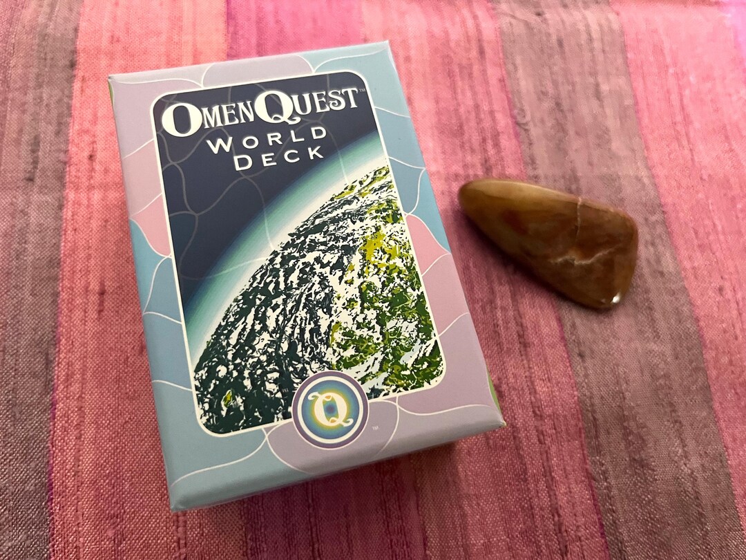 Omen Quest World Deck Authentic Card Game + Box + Meditation Stone ...