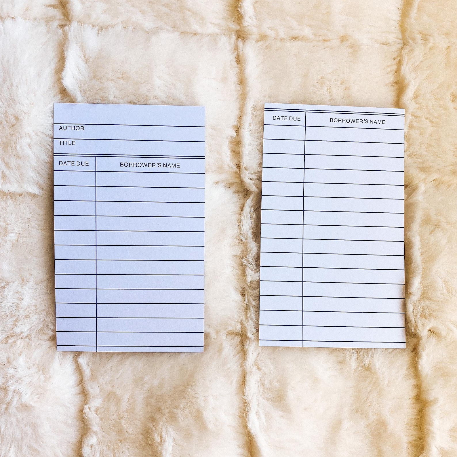 Library Book Checkout Due Date Card Pockets With Self-adhesive Backs ...