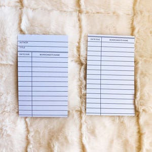 Library Book Checkout Due Date Card Pockets With Self-adhesive Backs ...