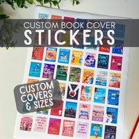 Custom Book Cover Stickers - Reading Journal Supplies - Personalized ...