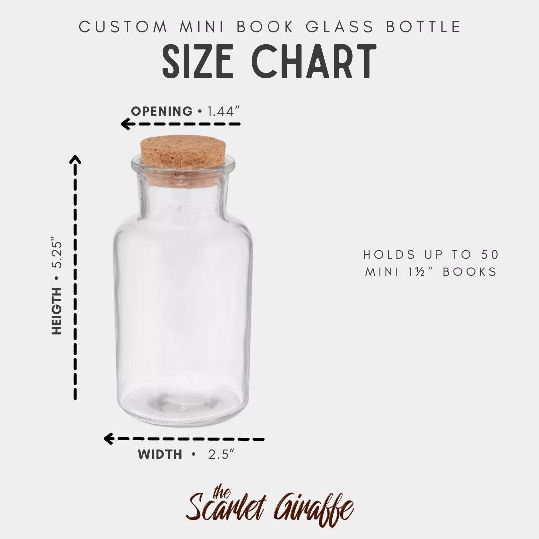 Personalized Mini Book Jar Handmade Mini Book Gift for Book Lover Year ...